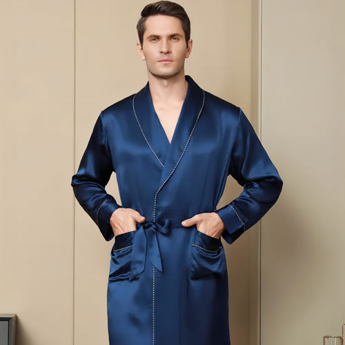Luxury Mulberry Silk Robes for Men Sale - SILKSILKY CA – CA-SILKSILKY